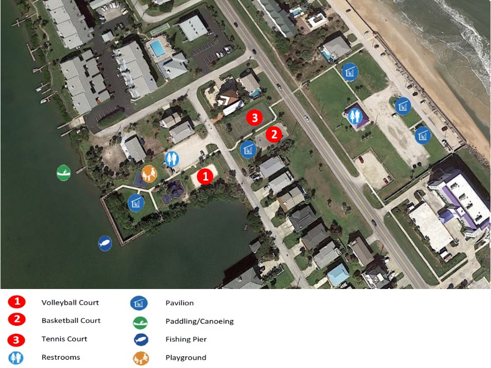 This park has amenities on the east and west side of A1A: 5 rentable ...